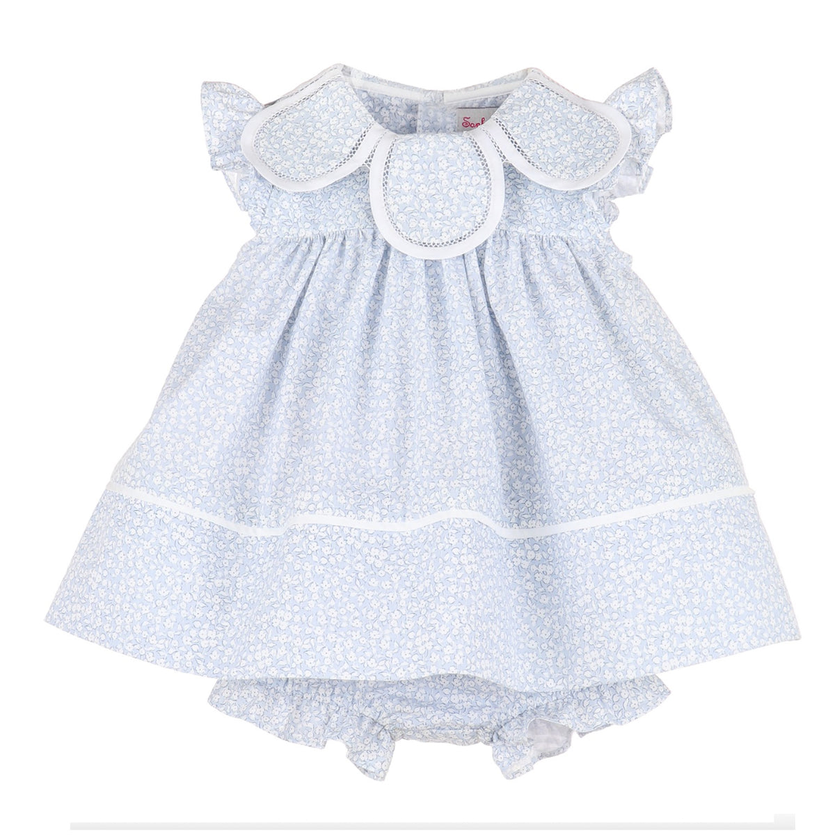 Blue and White Ditsy Floral Petal Float – Peaches